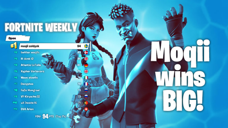 Moqii is the first female player to Win Fortnite FNCS Season 3 Qualifiers