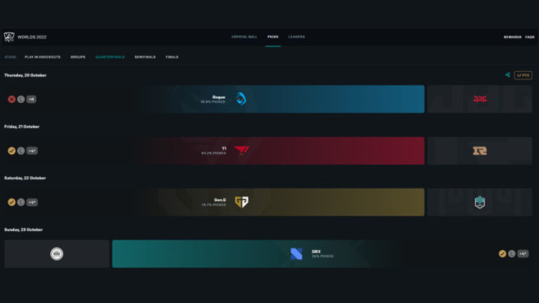 LoL Worlds Pickem 2024: Predictions, Leaderboard and Rewards