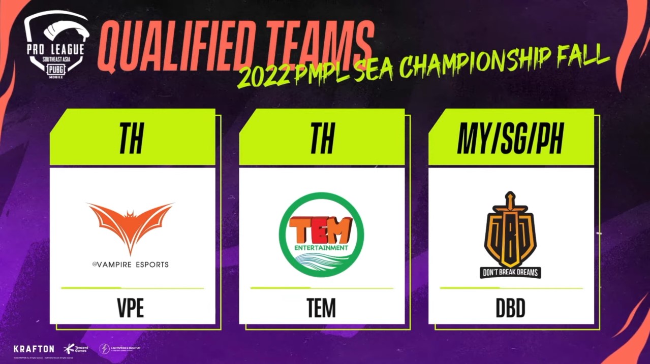 PMPL SEA Championship Play-Ins: Vampire and 2 more teams qualify