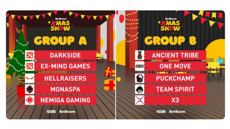 BetBoom Xmas Show Playoffs to feature Team Spirit, Virtus.pro and Entity