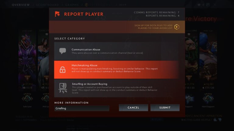 Should you mass report players in new Dota 2 Behavior Score System?