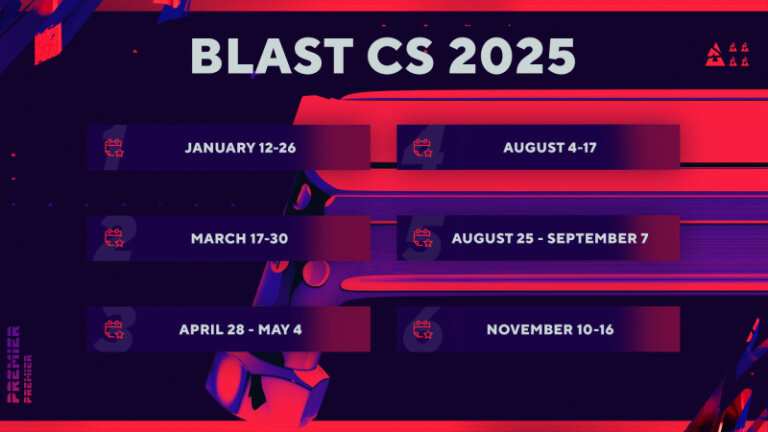BLAST and ESL reveal 2025 CS2 schedules