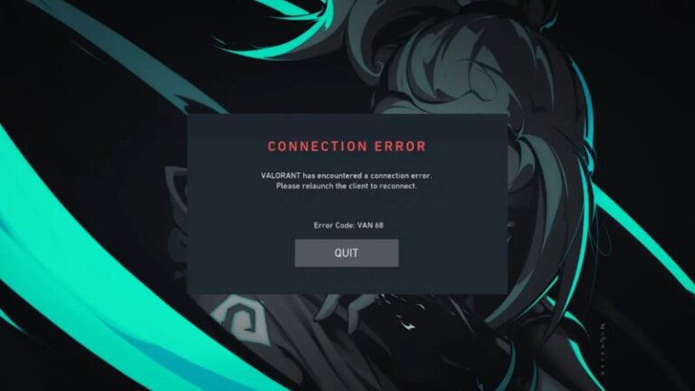 How to fix VALORANT VAN 68 error?