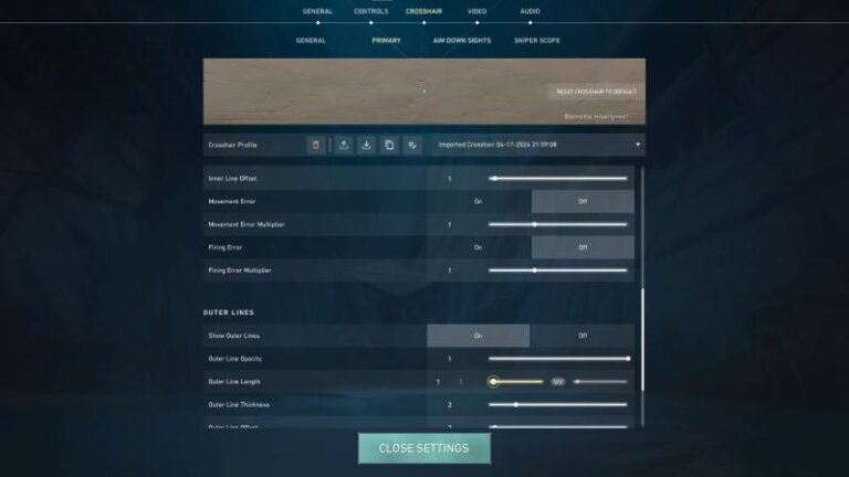 How to get the dot crosshair in VALORANT