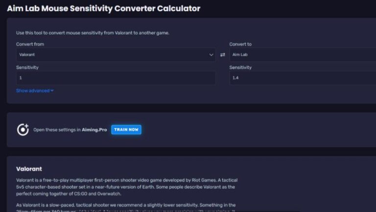 How to convert VALORANT sensitivity to Aim Labs
