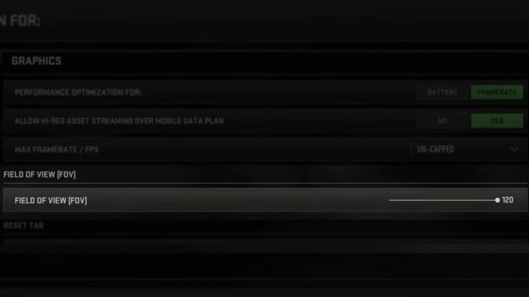 How to enable 120 FOV in Warzone Mobile