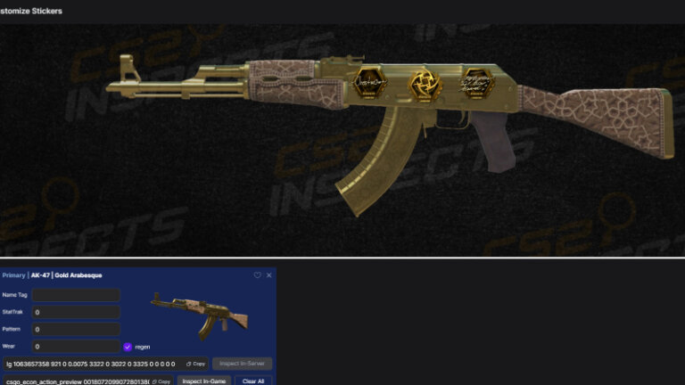 How to inspect CS2 skins and sticker crafts