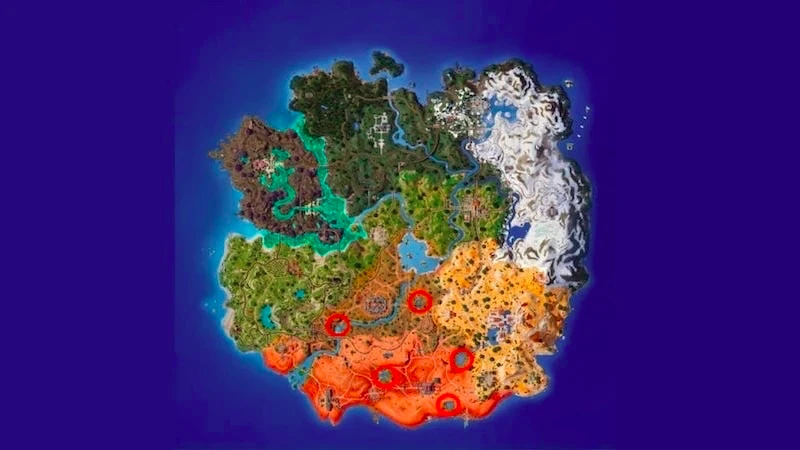 Fortnite Oasis Pool Locations Map