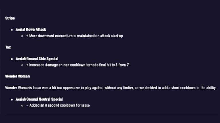 MultiVersus Patch Notes - All Changes in Mid-Season Patch