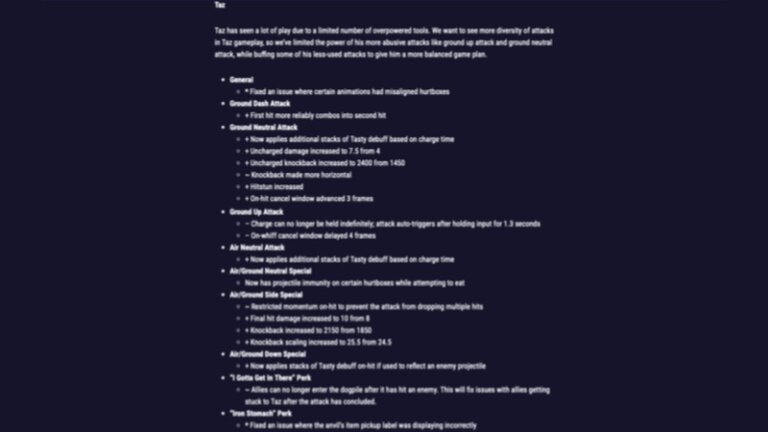 MultiVersus Patch Notes - All Changes in Mid-Season Patch