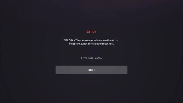 How to fix VALORANT VAN Error 6