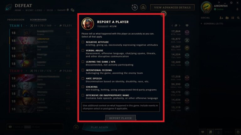 How To Report Someone in LoL - A Guide to Less Toxicity