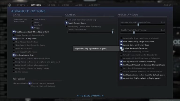 How To Show FPS In Dota 2