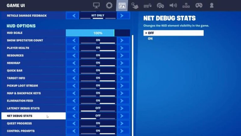 How to turn on ping in Fortnite?