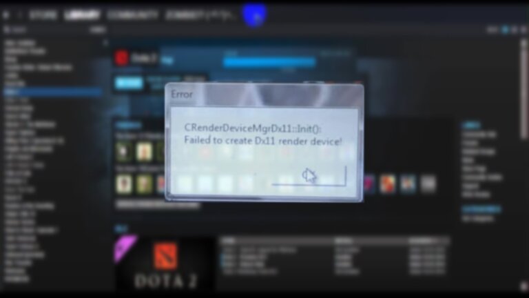 How To Fix the Dota 2 Failed To Create DX11 Render Device Error
