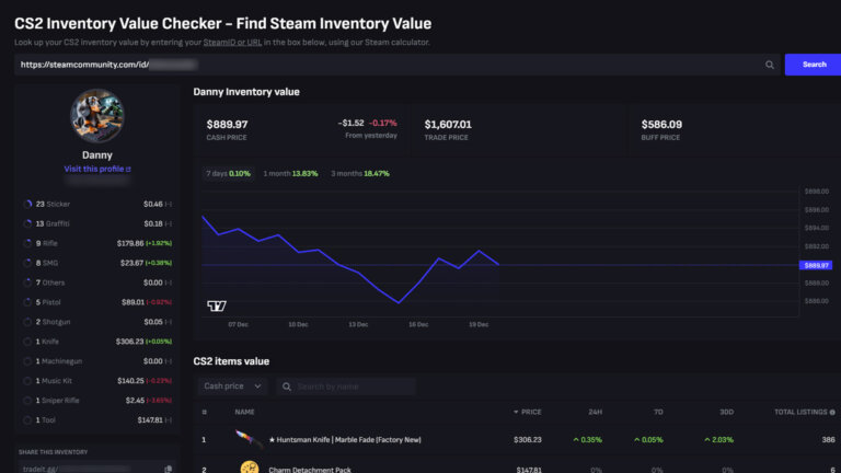 How to check your Counter-Strike inventory value