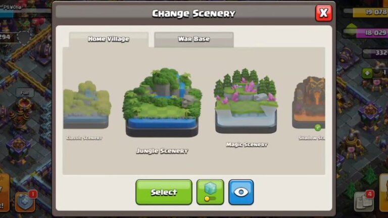 Scenery In Clash of Clans: How To Change & Full List