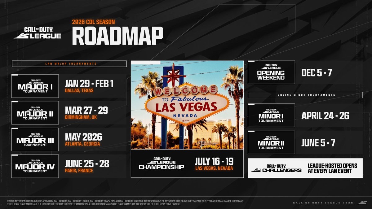 Call of Duty League Announces 2026 Season Schedule, Format & Changes
