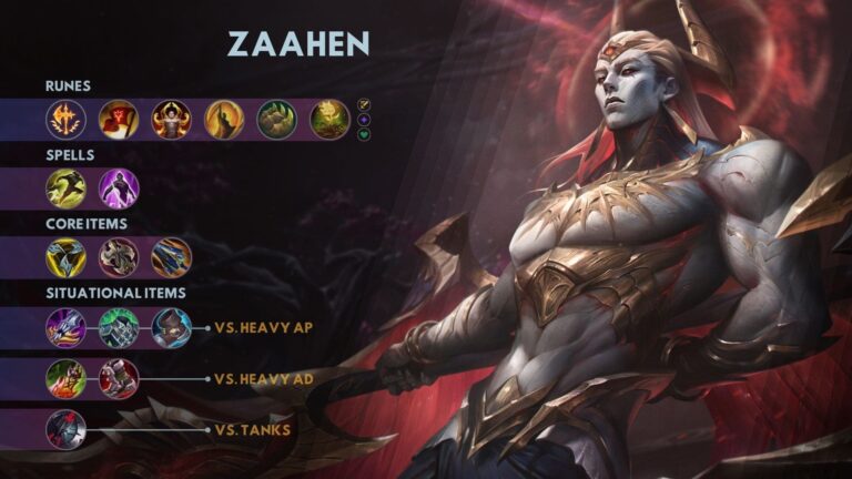 LoL Zaahen Build Guide For Season 16: Best Runes, Items & Skill Order